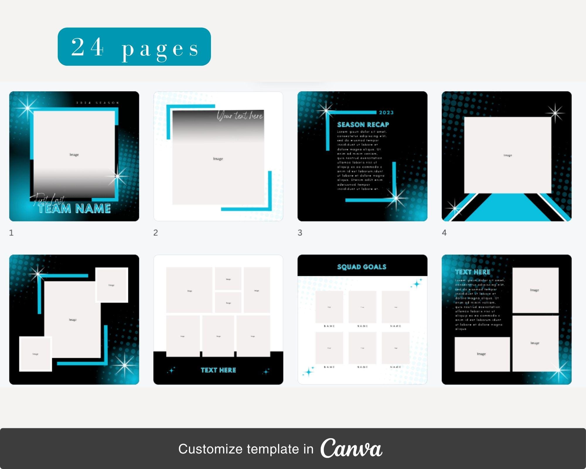 Canva Template Cheer Memory Book DIY Canva Photo Book Digital ...
