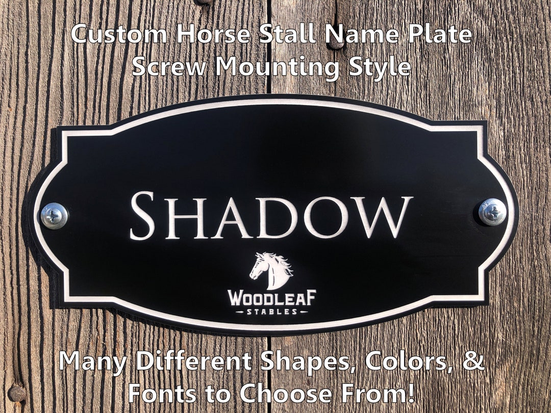 Personalized Horse Stall Name Plate: Weatherproof Acrylic Barn Sign - Etsy