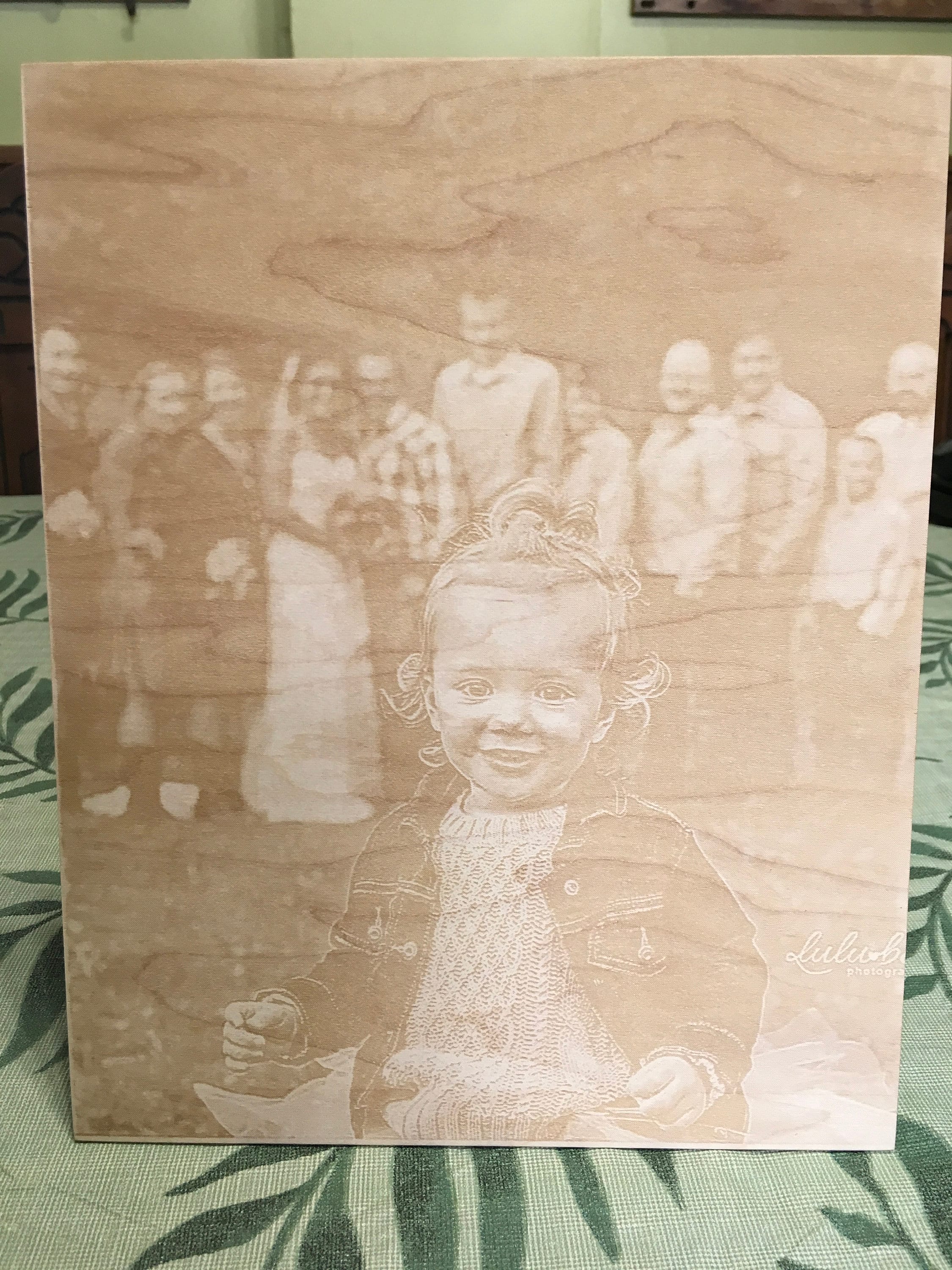 Engraved Wooden Photo Wedding Portrait on Wood Family - Etsy