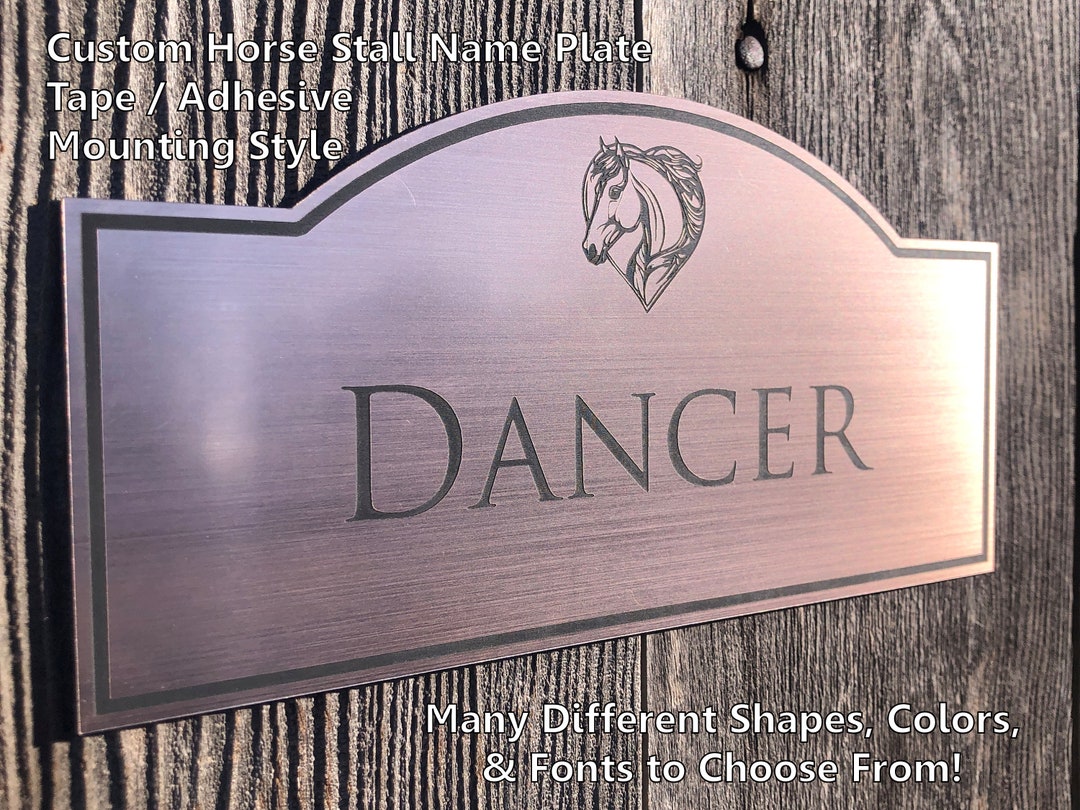 Personalized Horse Stall Name Plate, Custom Acrylic Stall Sign, Barn ...