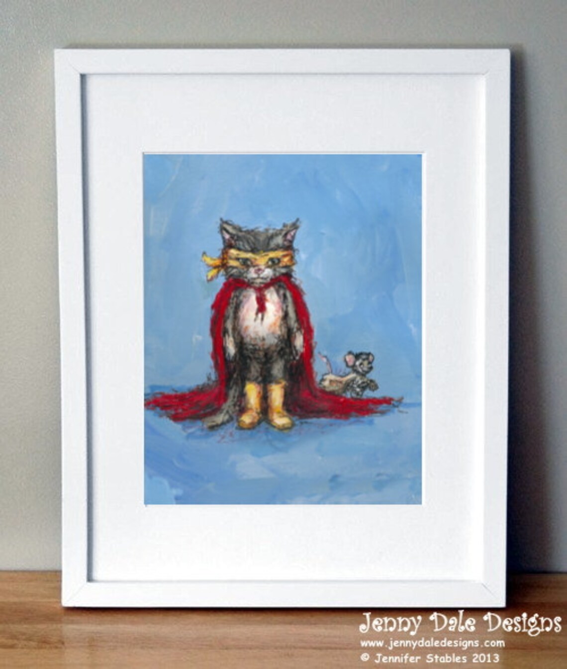 Super Hero Cat and Mouse Burglar: Hand Signed Art Print - Etsy