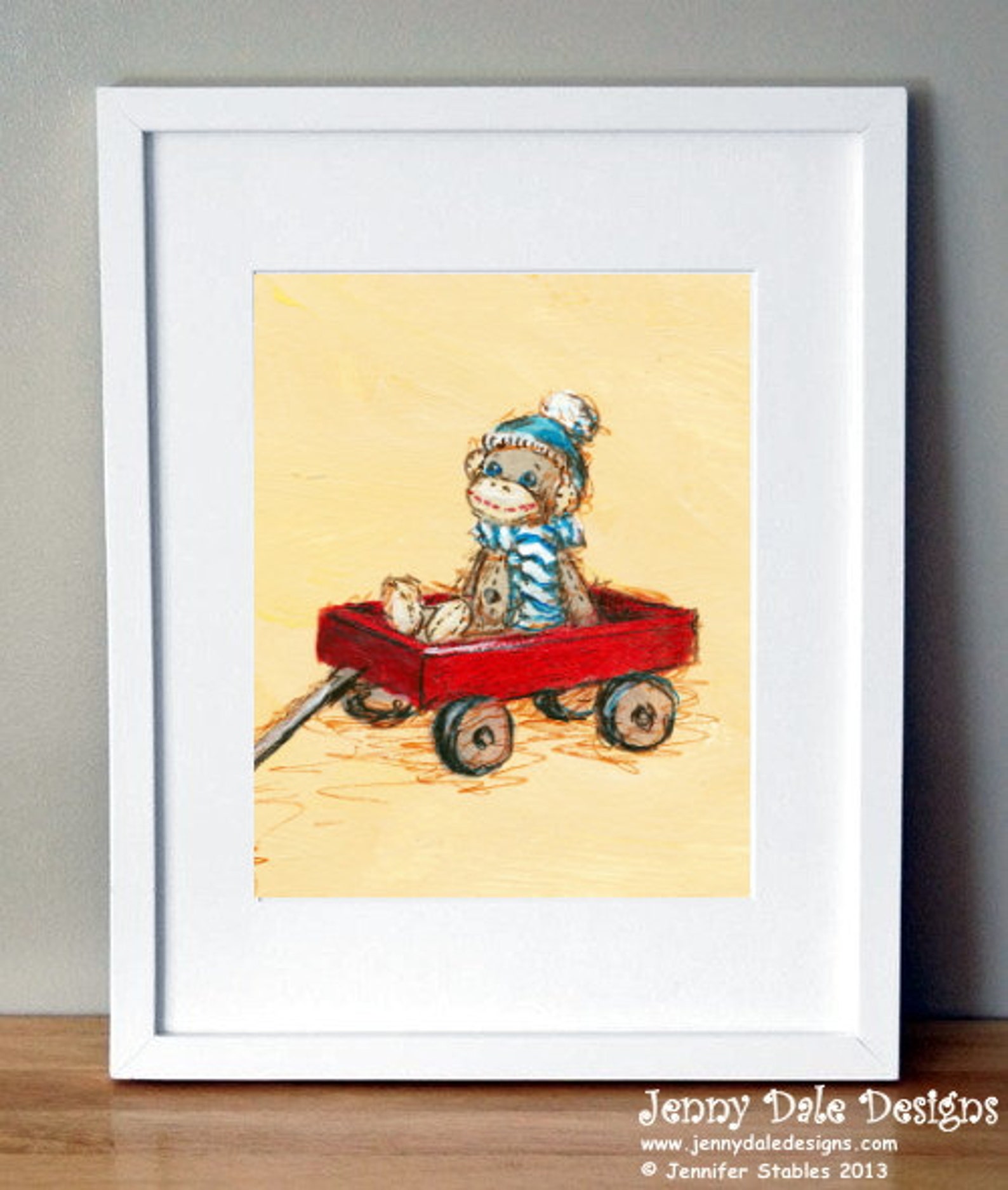 Sock Monkey Art Nursery Art Nursery Decor Sock Monkey and - Etsy