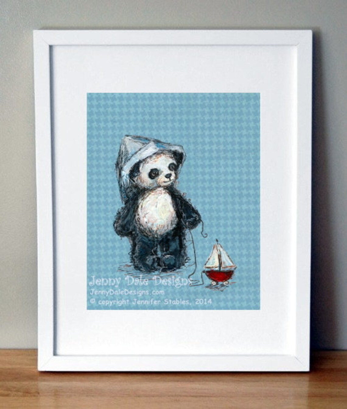 Panda and Sailboat, Panda Nursery Art: Art Print With Poetry - Etsy