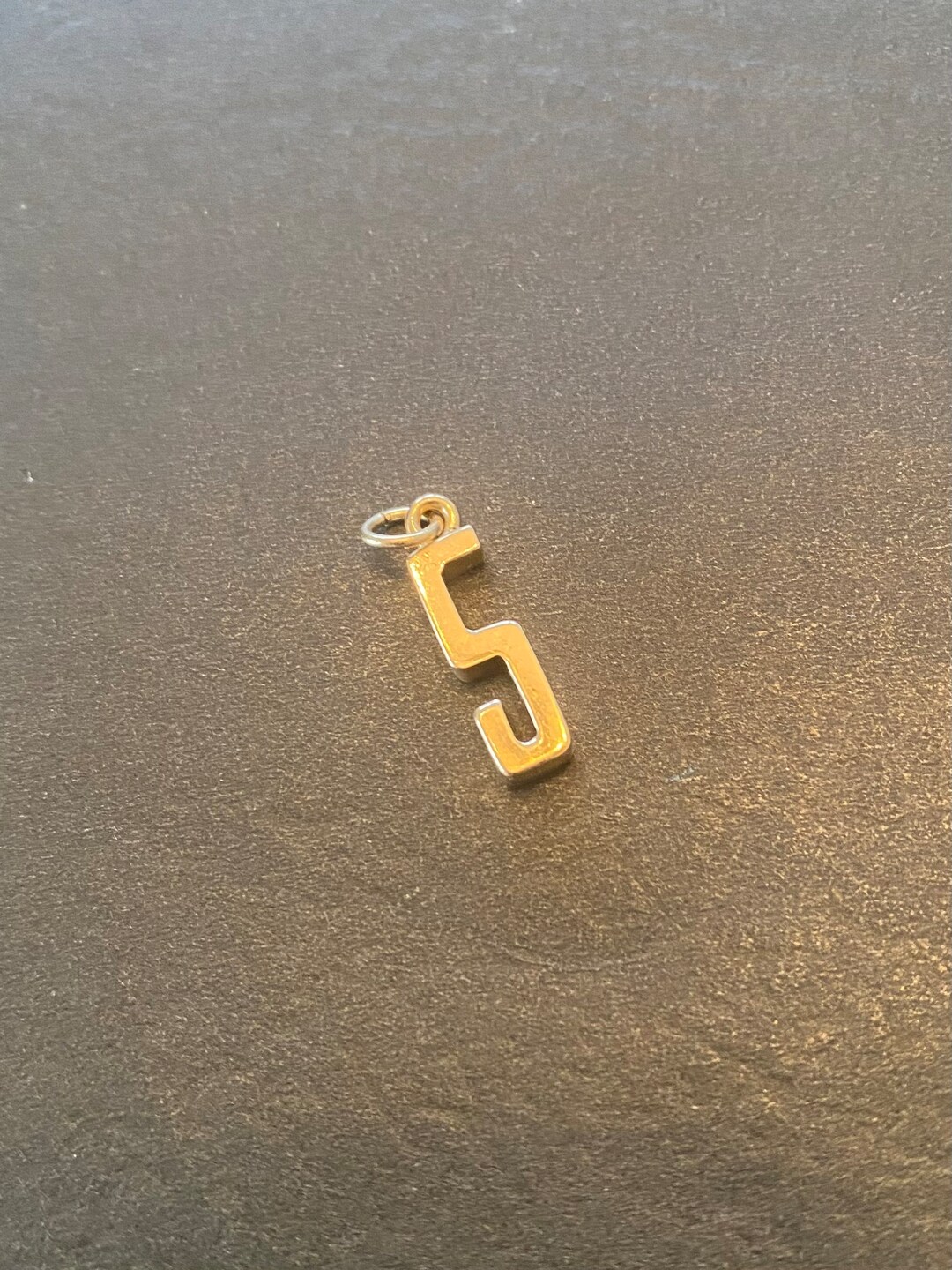 Vintage 14K Gold Number 5 Charm - Etsy