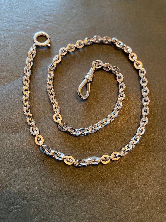 Vintage Sterling Rolo Watch Chain With Swiveling Dog Clip | Etsy