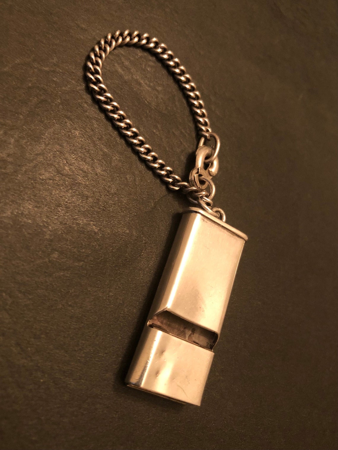 Vintage Sterling Flat Whistle Fob - Etsy