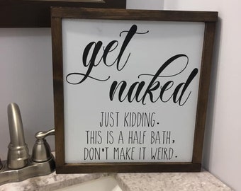 Half Bath Sign - Etsy