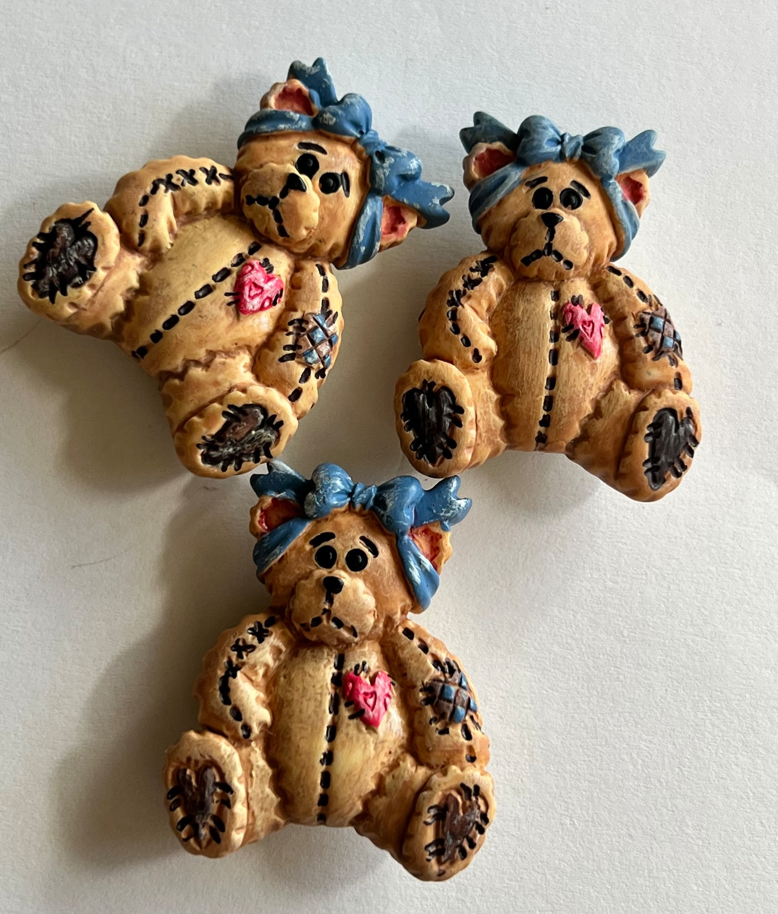 Button Covers, Vintage, Teddy Bear Button Covers, Plastic Button Covers ...