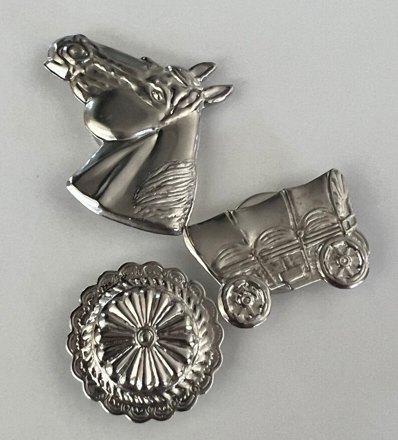 Button Covers ,vintage, Silver Tone Metal, Western , Set of Four - Etsy