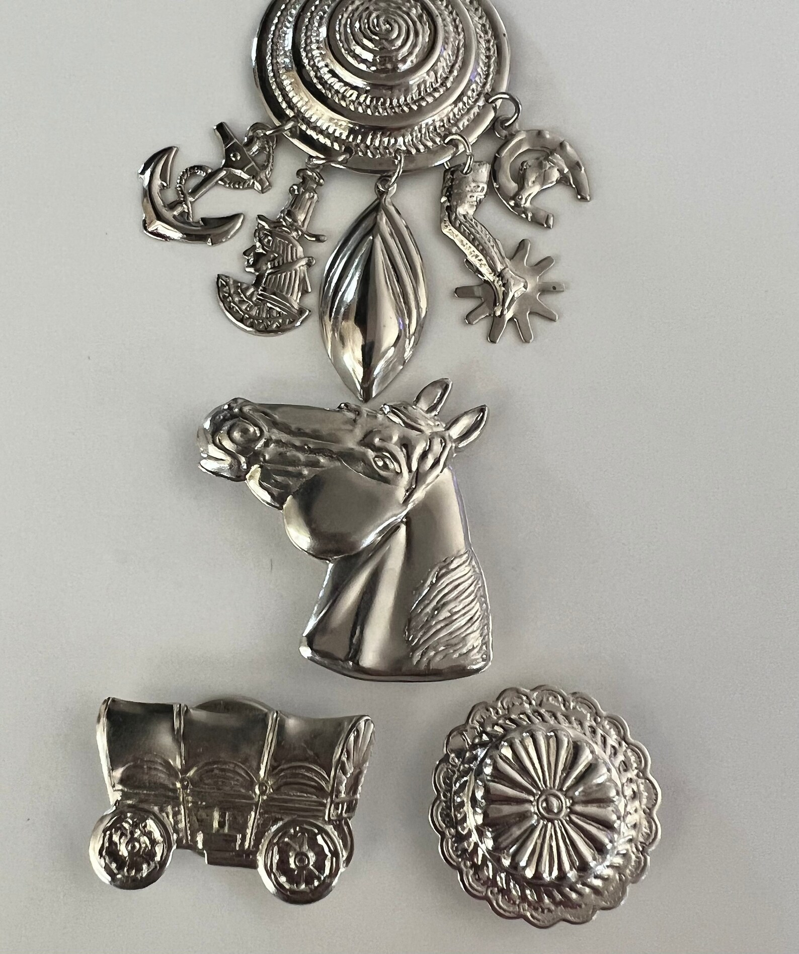 Button Covers ,vintage, Silver Tone Metal, Western , Set of Four - Etsy