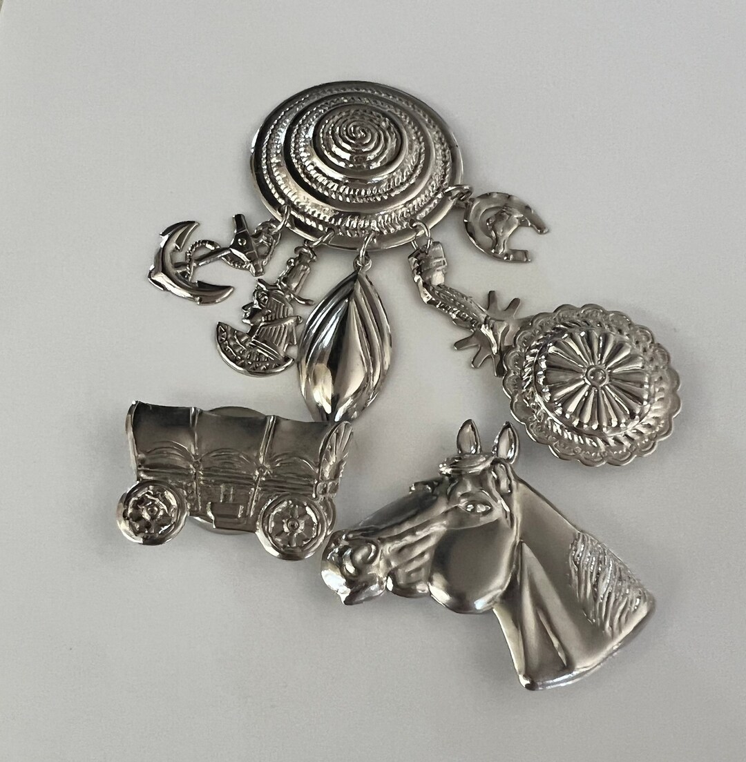 Button Covers ,vintage, Silver Tone Metal, Western , Set of Four - Etsy