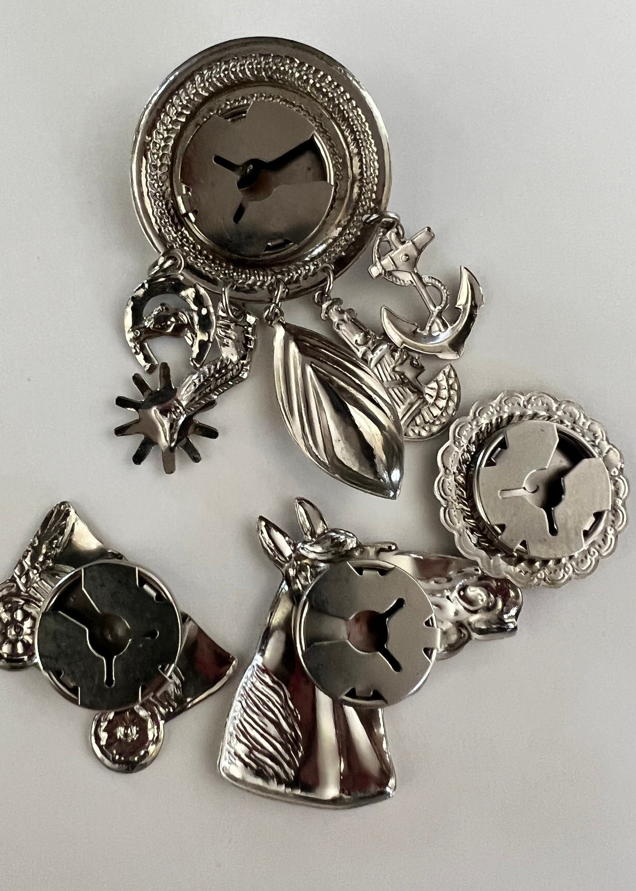 Button Covers ,vintage, Silver Tone Metal, Western , Set of Four - Etsy