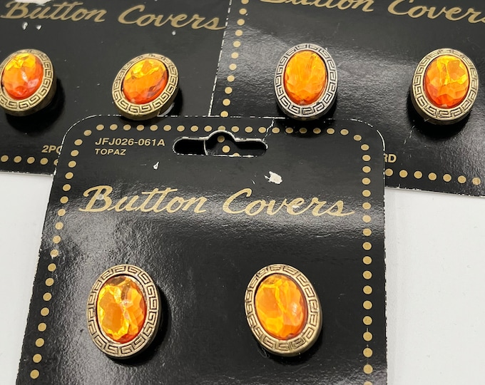 Button Covers-locket Gold Tone Metal Tone Set of Three Valentines Day ...