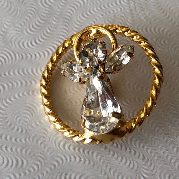 Vintage Gold Tone Metal Button Button With Angel Button With | Etsy