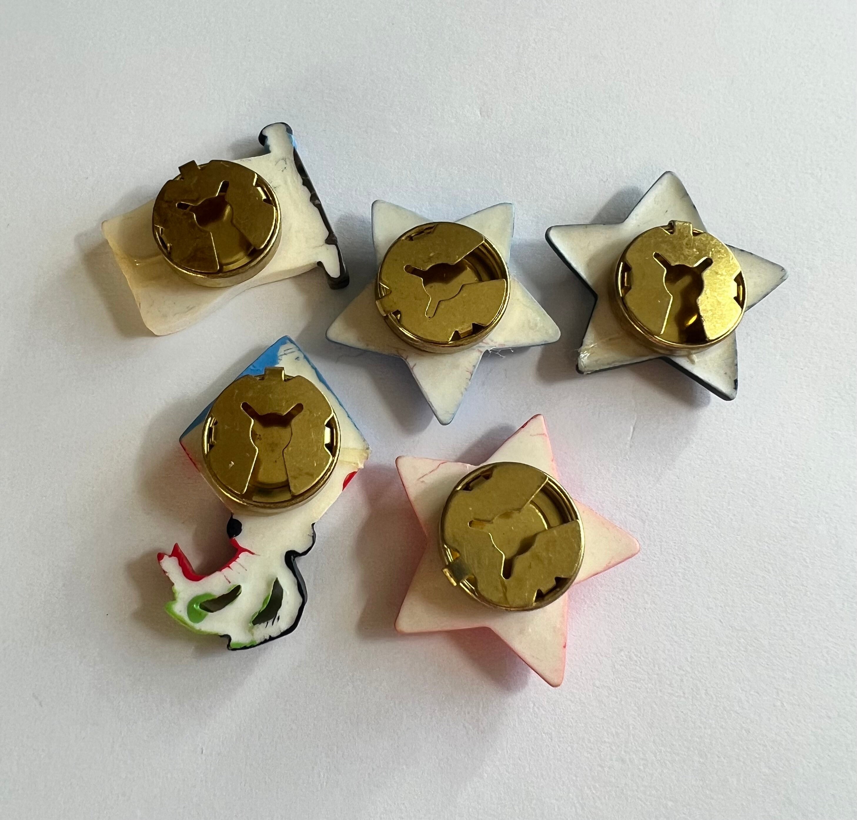 Button Covers, Vintage , Patriotic Plastic Button Covers , Set of Five ...