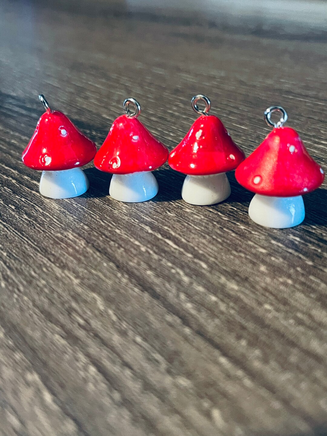 10-miniature 3D Lucky Mushroom Toadstool Charms - Etsy