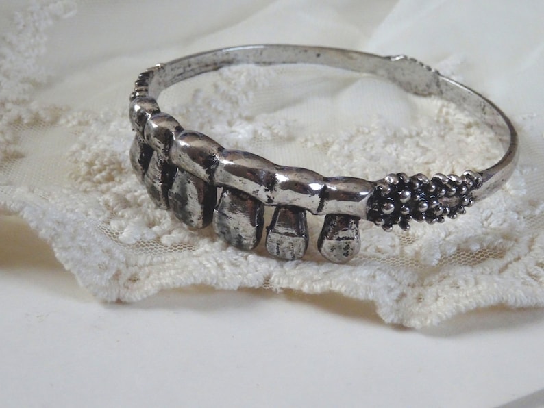 1 Human Teeth Bracelet Bangle Silver Zombie Penny Dreadful - Etsy