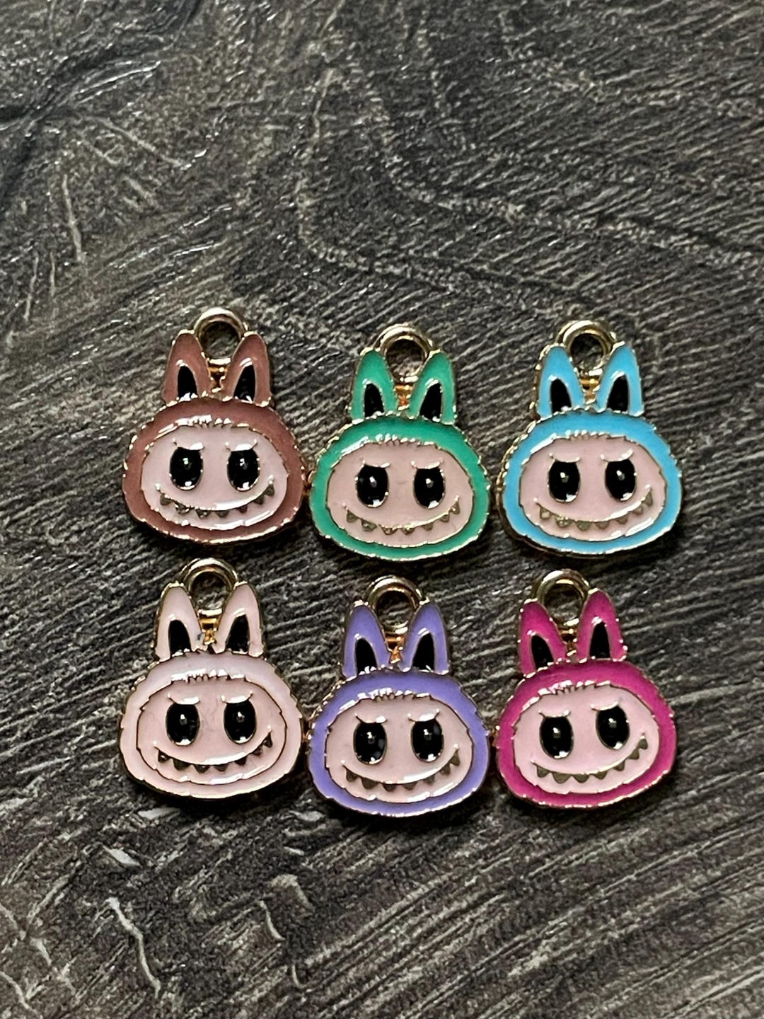 6- Troll Rabbit Cartoon Doll Charms Painted Enamel - Etsy