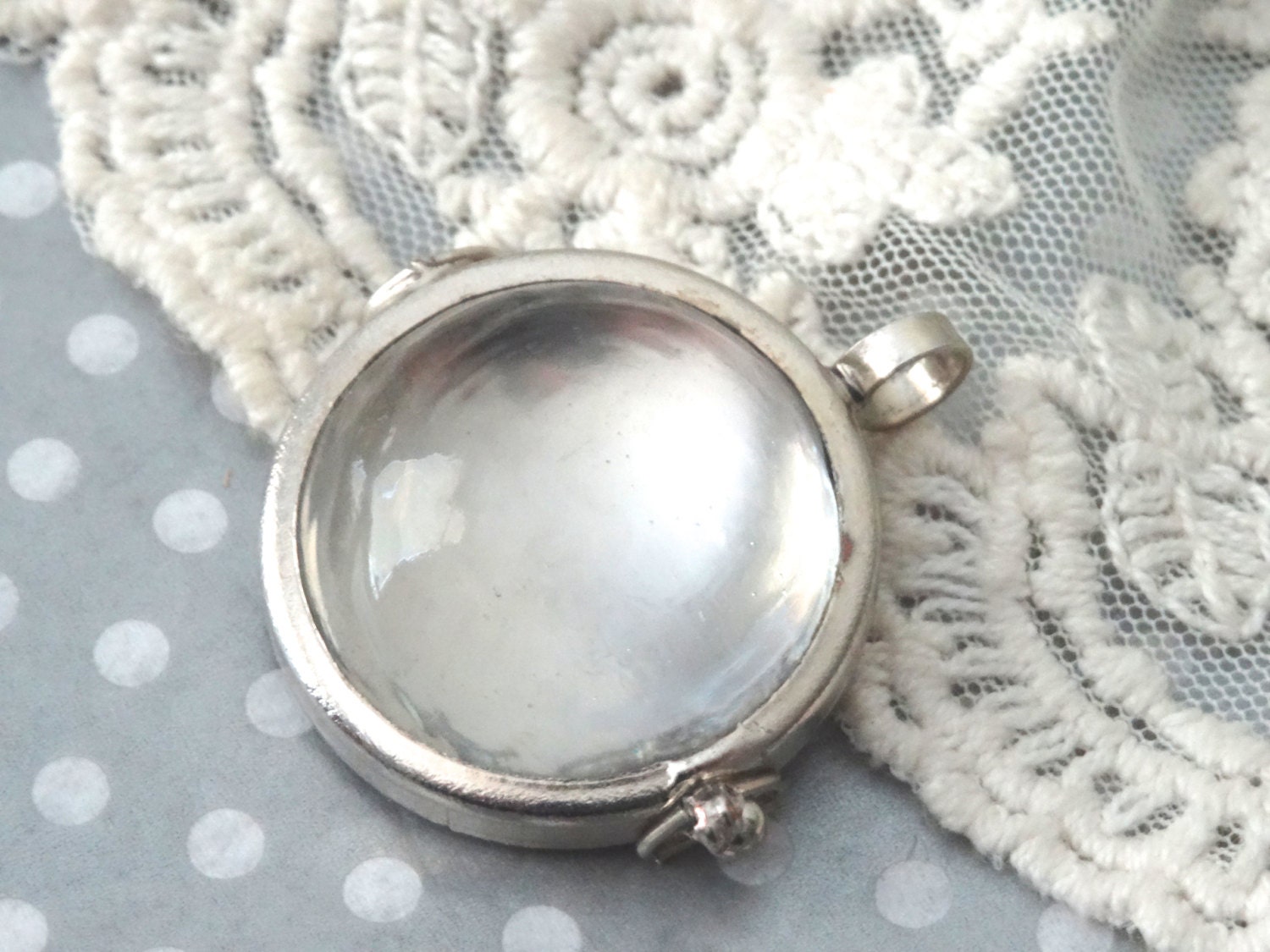 1 Glass Dome Locket Bubble Glass Window Flat Image Keepsake - Etsy