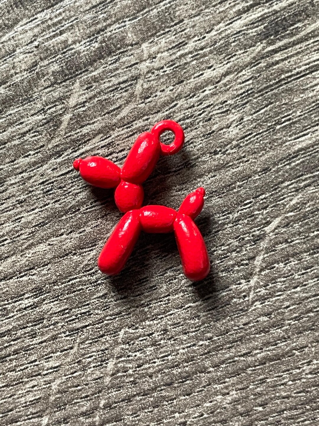 1- 3D Balloon Animal Dog Shaped Red Metal Charm - Etsy