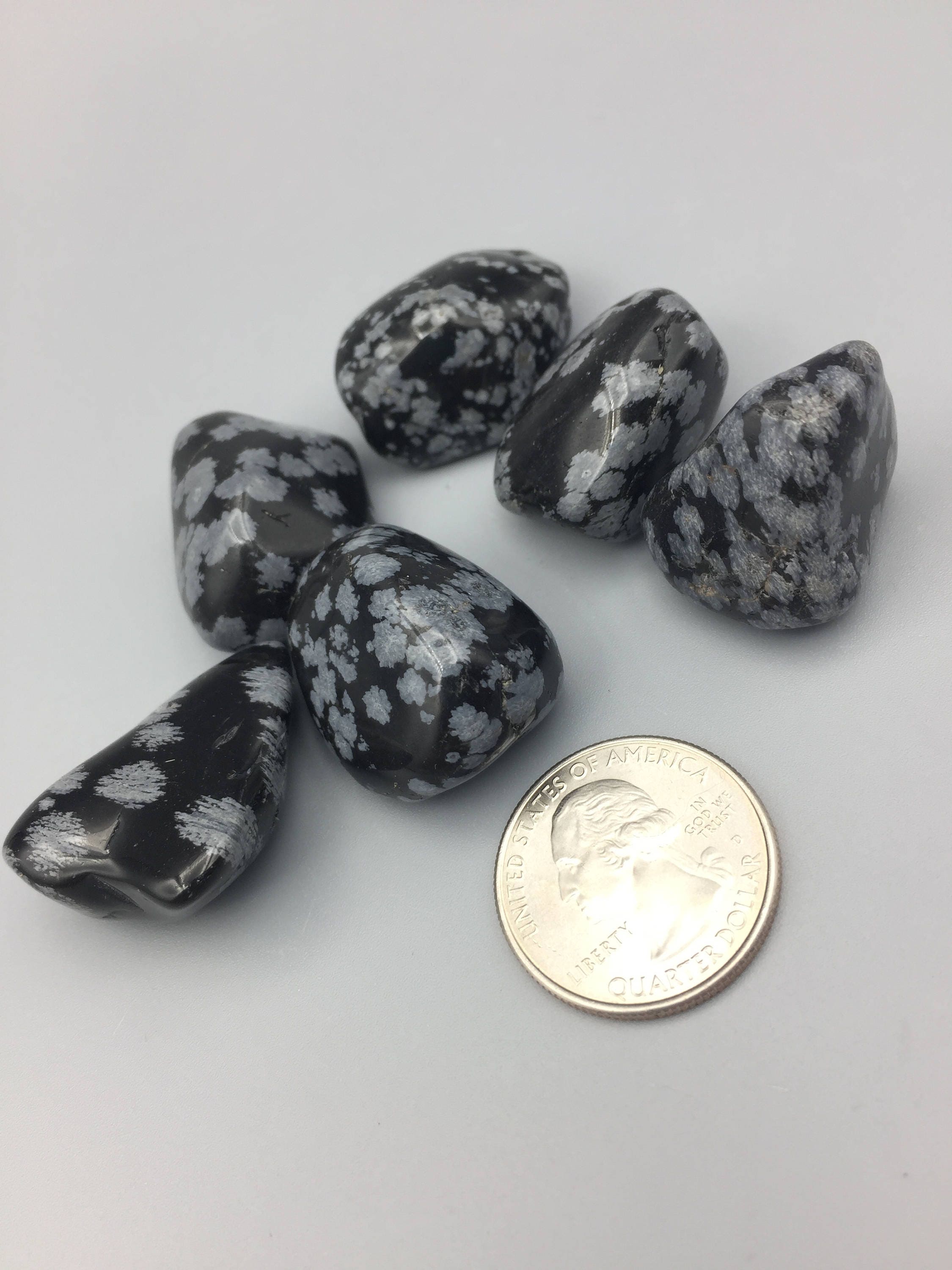 Snowflake Obsidian, Tumbled - Blessed - Etsy