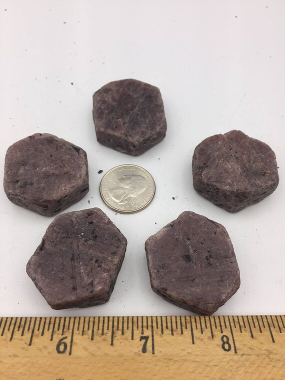 Ruby Raw Gemstone with Specks of Black Tourmaline Large | Etsy