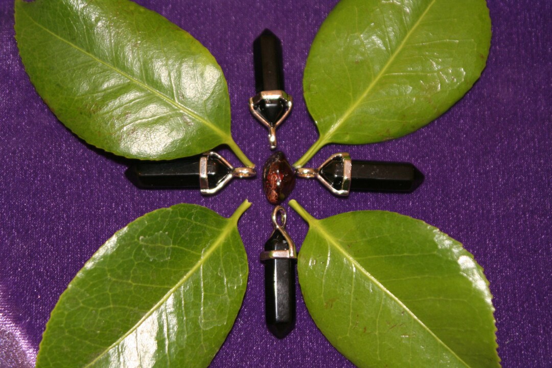 Black Onyx Point Pendant - Blessed - Etsy