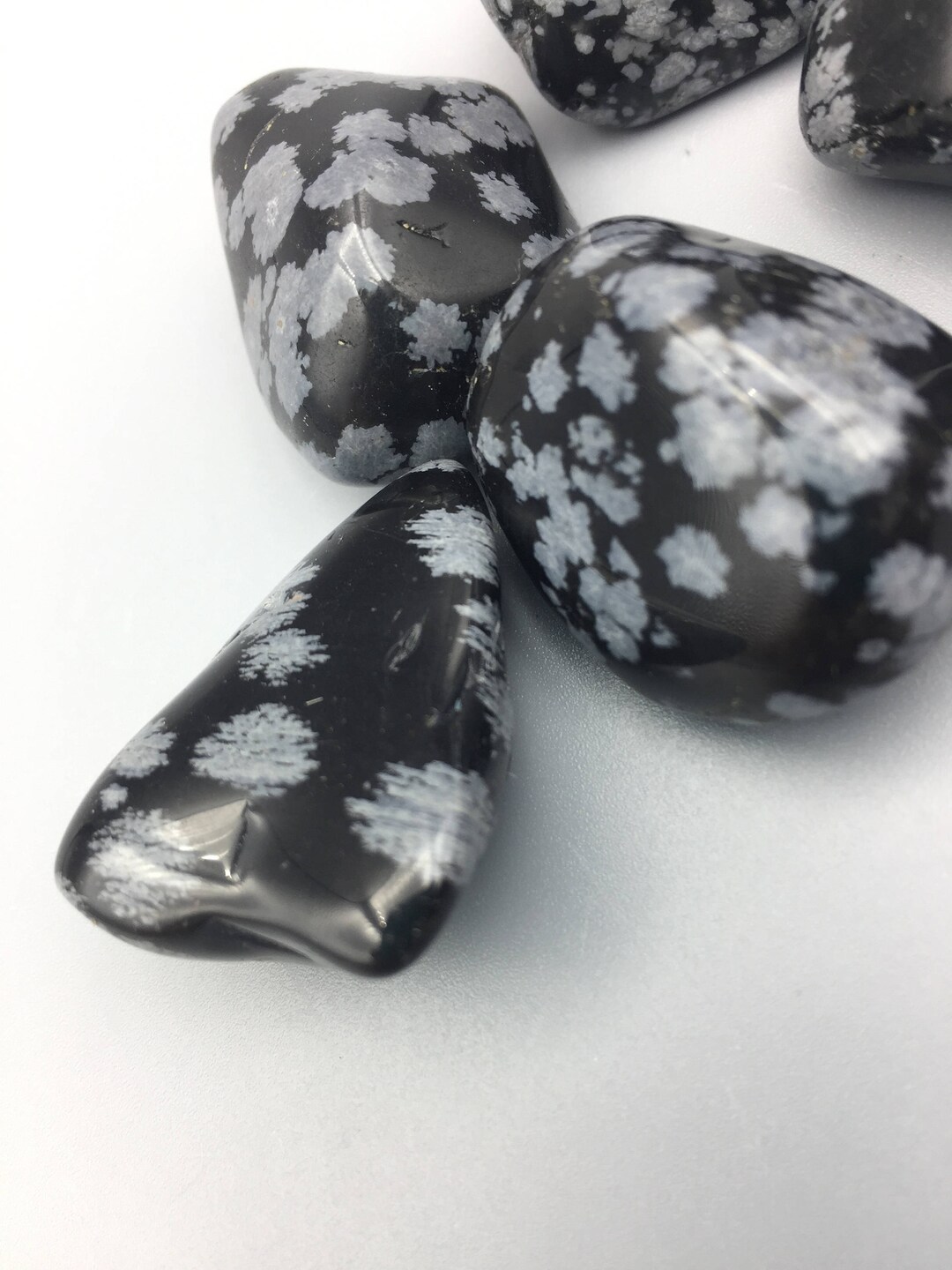 Snowflake Obsidian, Tumbled - Blessed - Etsy