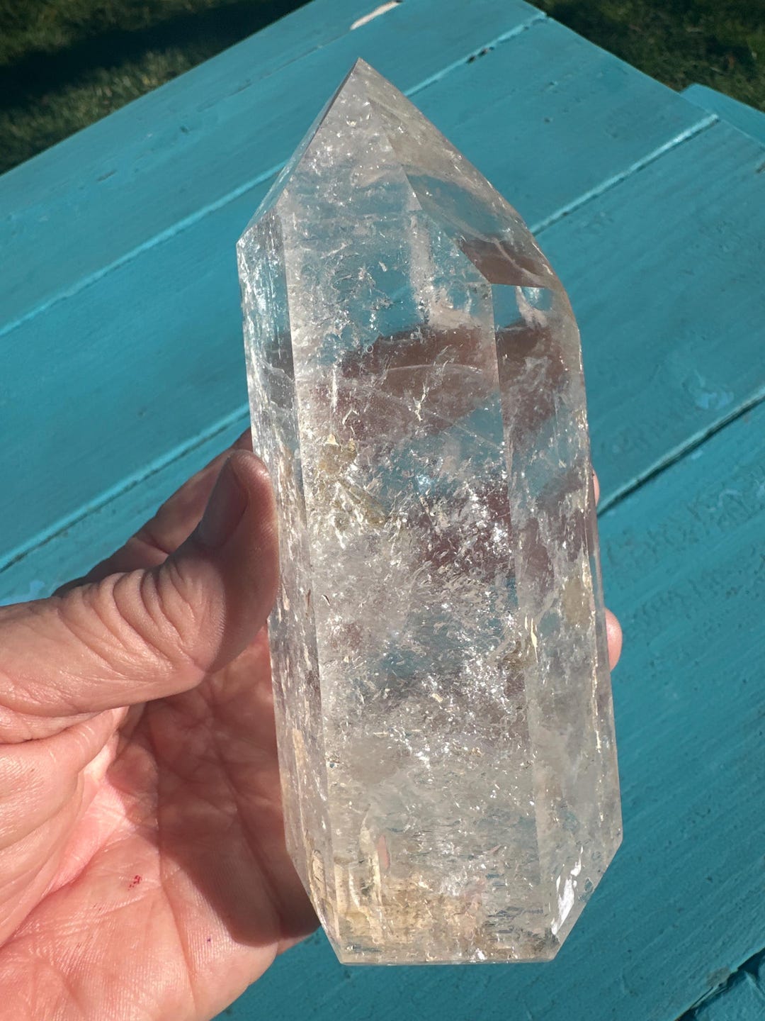 Fire & Ice Clear Quartz, Aka "rainbow Shatter Quartz", 6.5x2.5 Inches ...