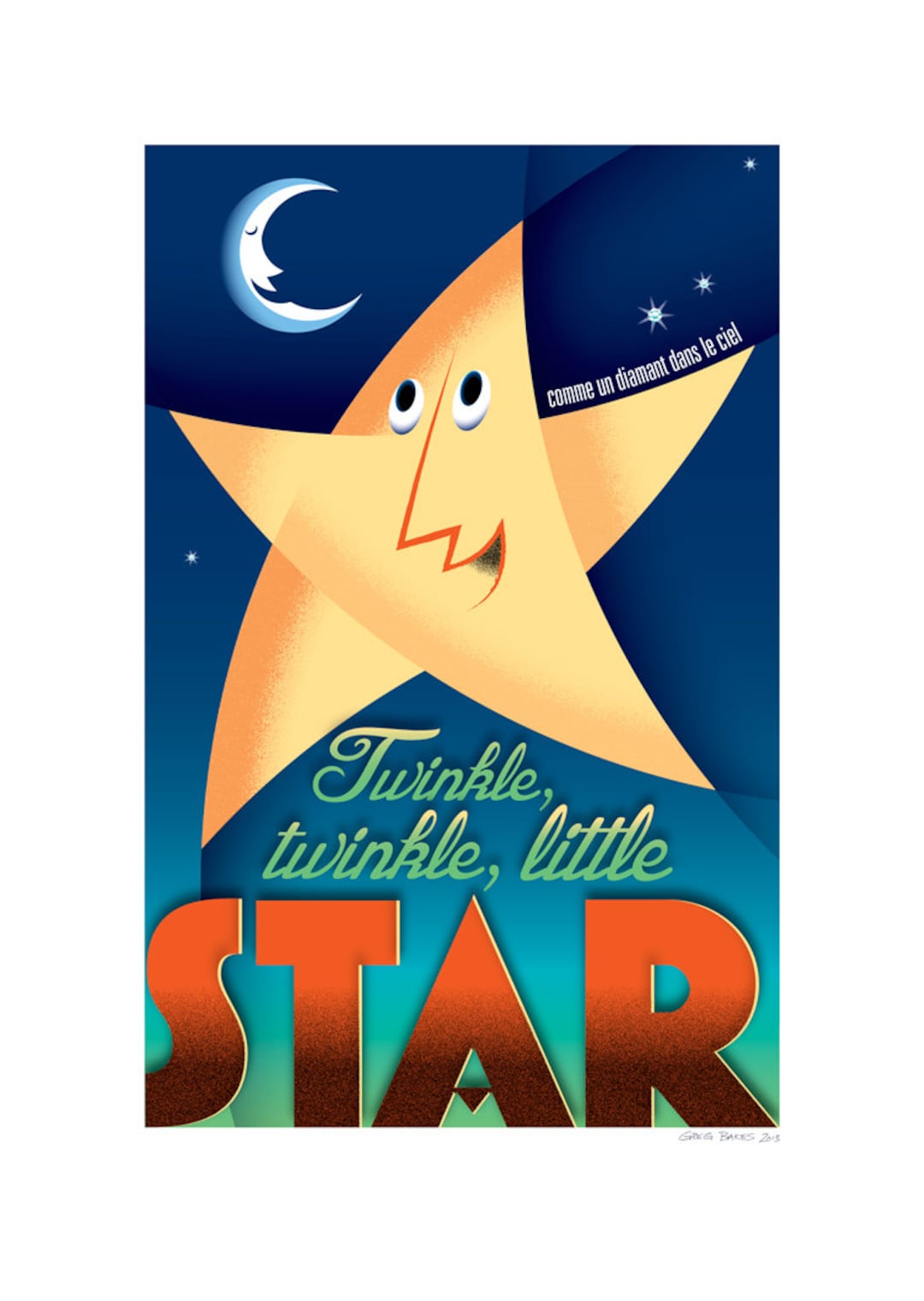 Twinkle Twinkle Little Star Poster FREE SHIPPING - Etsy
