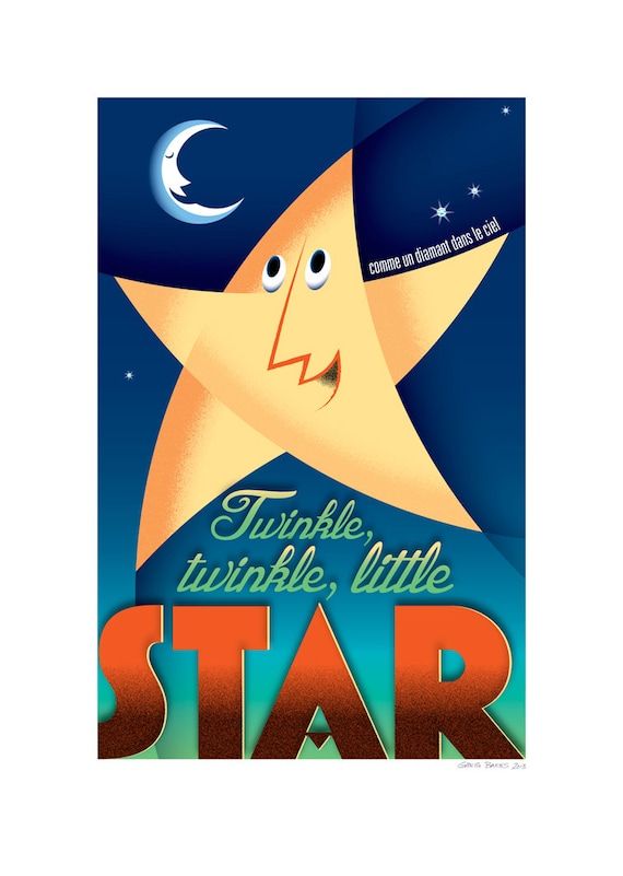 Twinkle Twinkle Little Star Poster FREE SHIPPING | Etsy