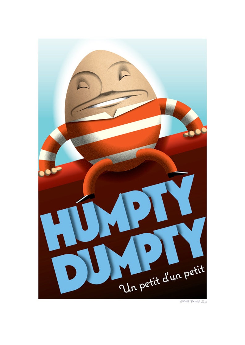 Humpty Dumpty Poster FREE SHIPPING - Etsy