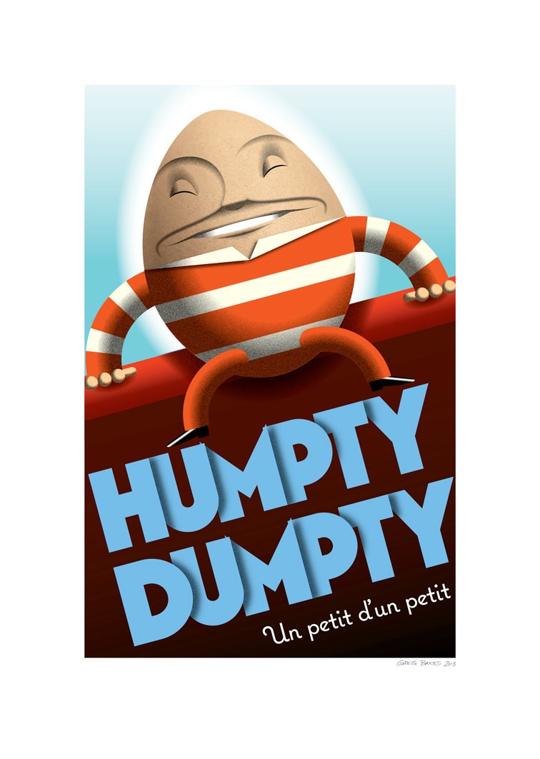 Humpty Dumpty Poster FREE SHIPPING - Etsy