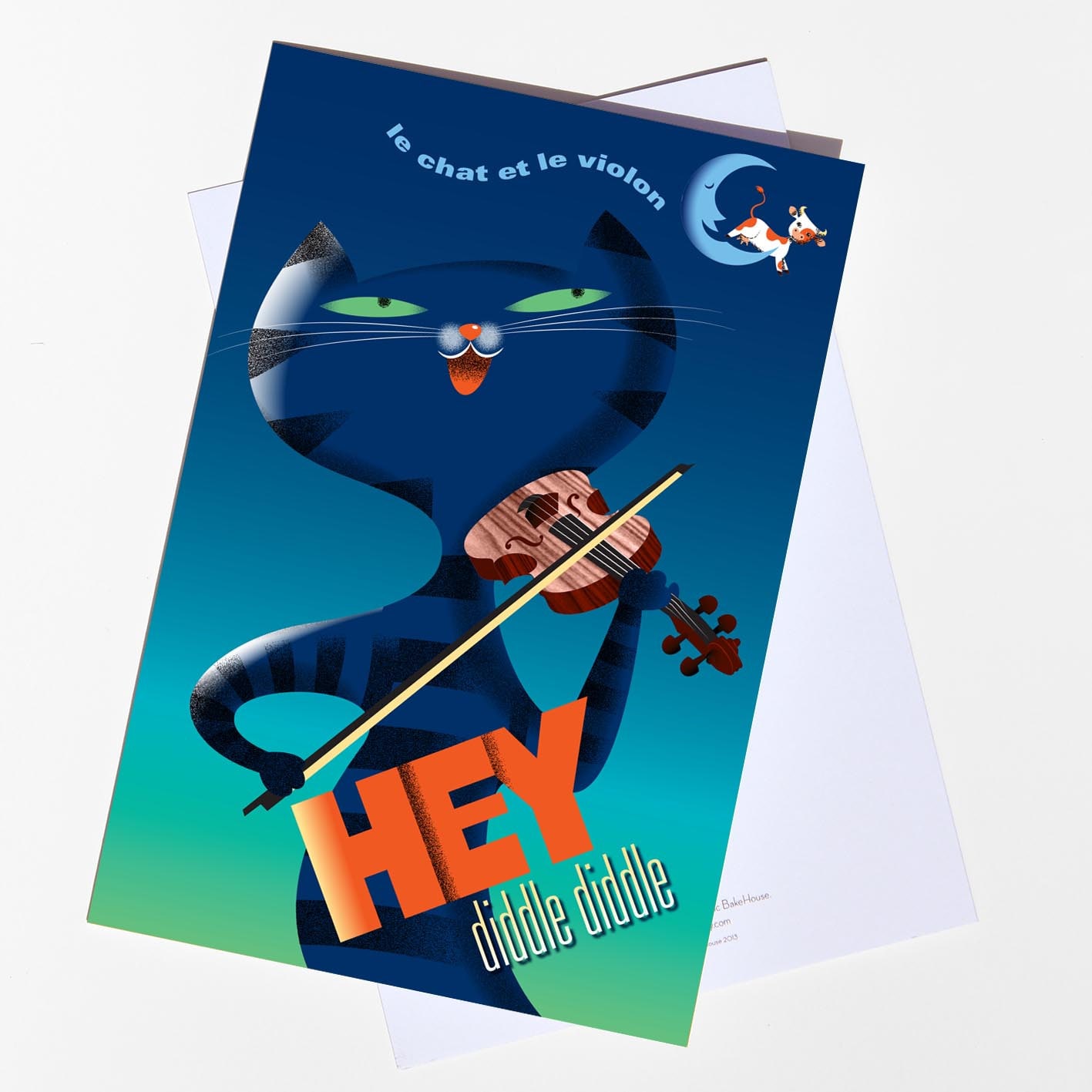 Vintage Style Hey Diddle Diddle Blank Greeting Card - Etsy