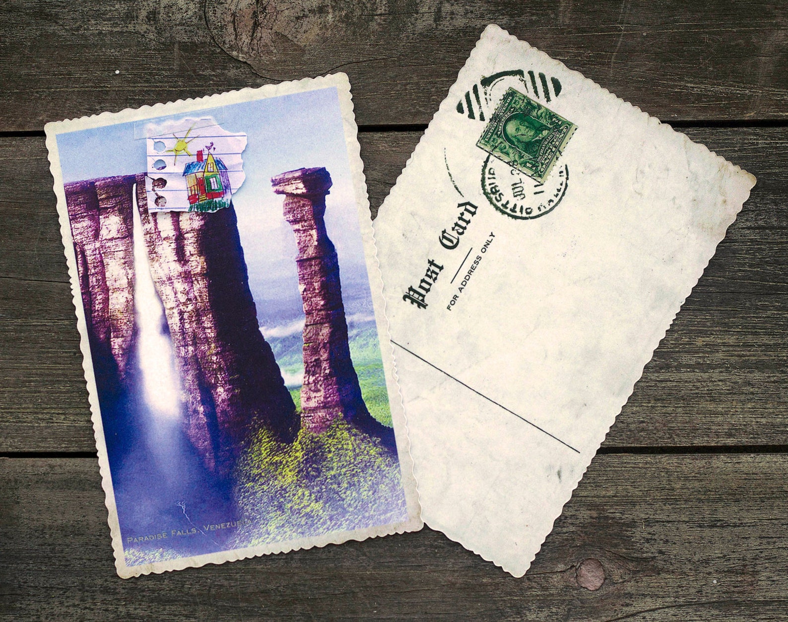 Up Movie Paradise Falls Postcard - Etsy Australia