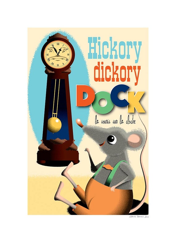 Hickory Dickory Dock Poster FREE SHIPPING - Etsy