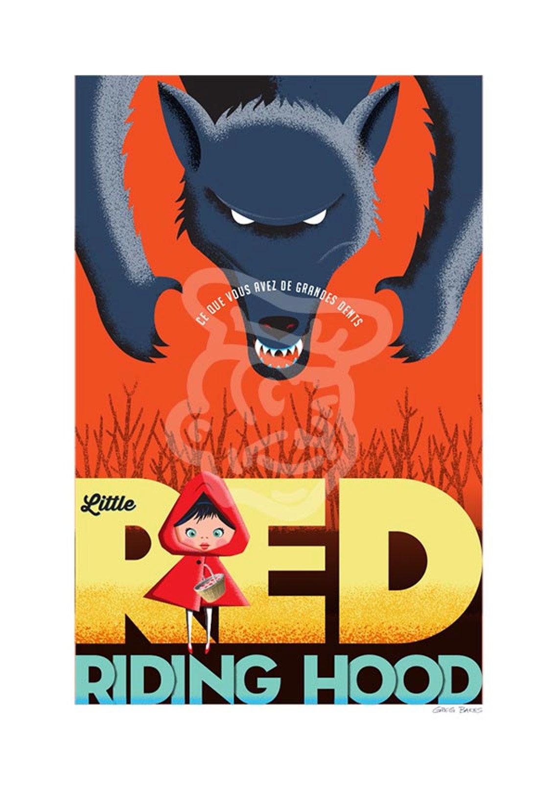 Little Red Riding Hood A3 Poster FREE SHIPPING - Etsy