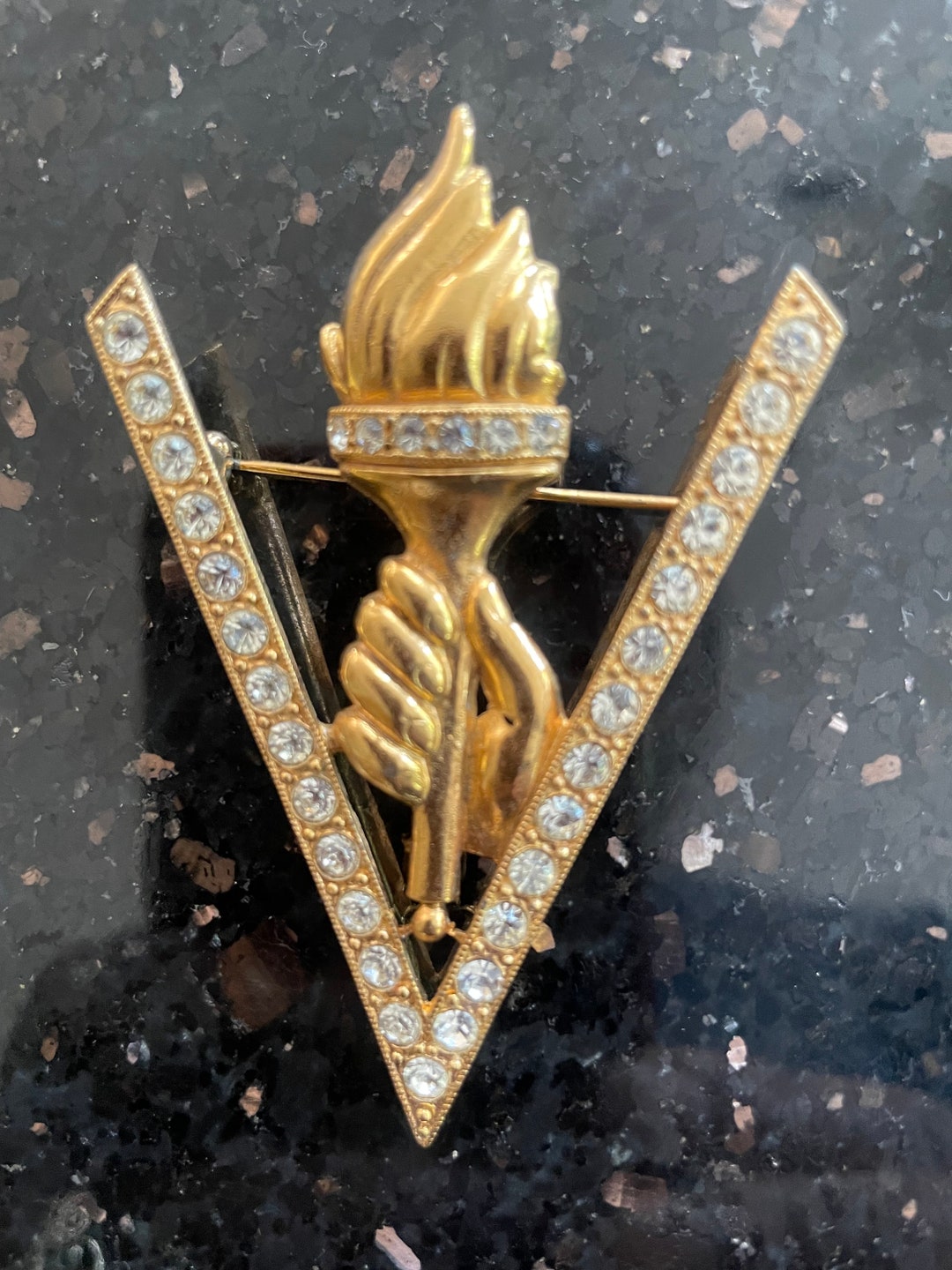 Vintage WWII Sweetheart Victory Pin Gold - Etsy