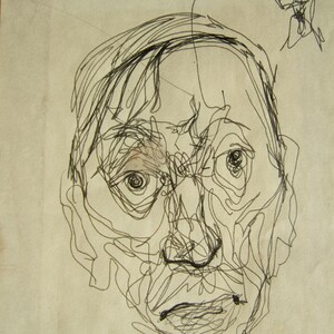 Double Faces; Pen and Ink Drawing; Very Rare, ORIGINAL Piece, Very Rare ...