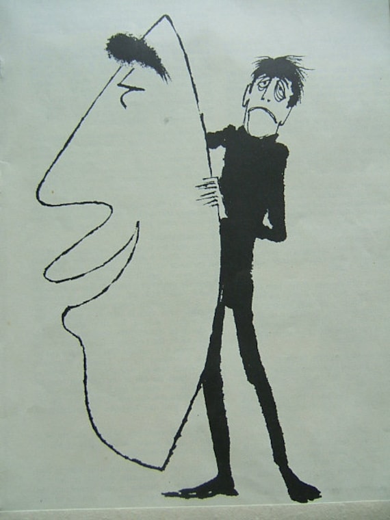 Perry Mason Copy of false Face Drawing by | Etsy