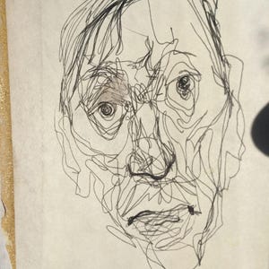 Double Faces; Pen and Ink Drawing; Very Rare, ORIGINAL Piece, Very Rare ...