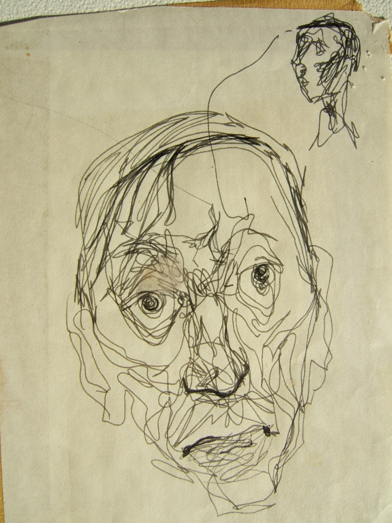Double Faces; Pen and Ink Drawing; Very Rare, ORIGINAL Piece, Very Rare ...