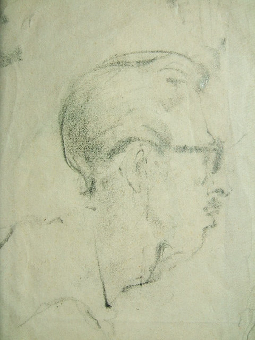 THE PROFESSOR - Face Study, Sketch of Man's Face Wearing Glasses, on 8. ...