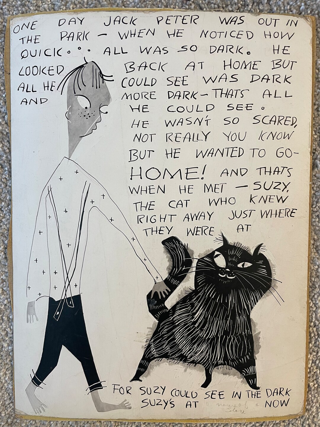 Suzy the Cat Cartoon- Whole Drawing - Copy. Cute, and on 8.5 X 11 off ...