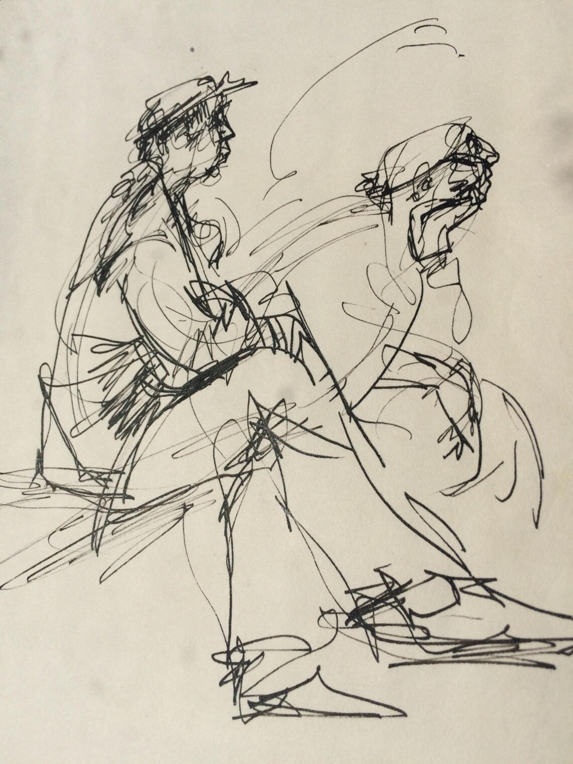 The Two Codgers Ink Drawing Gorgeous Lines. Copy on - Etsy