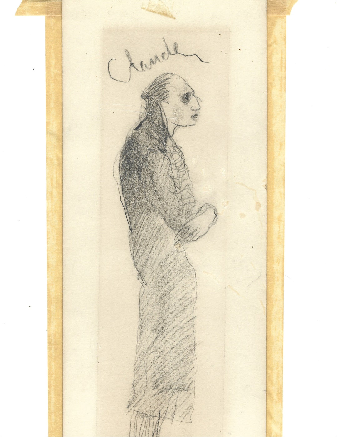Claude the Frenchman Ca. 1949 a Man My Mother Knew From France Sketch ...