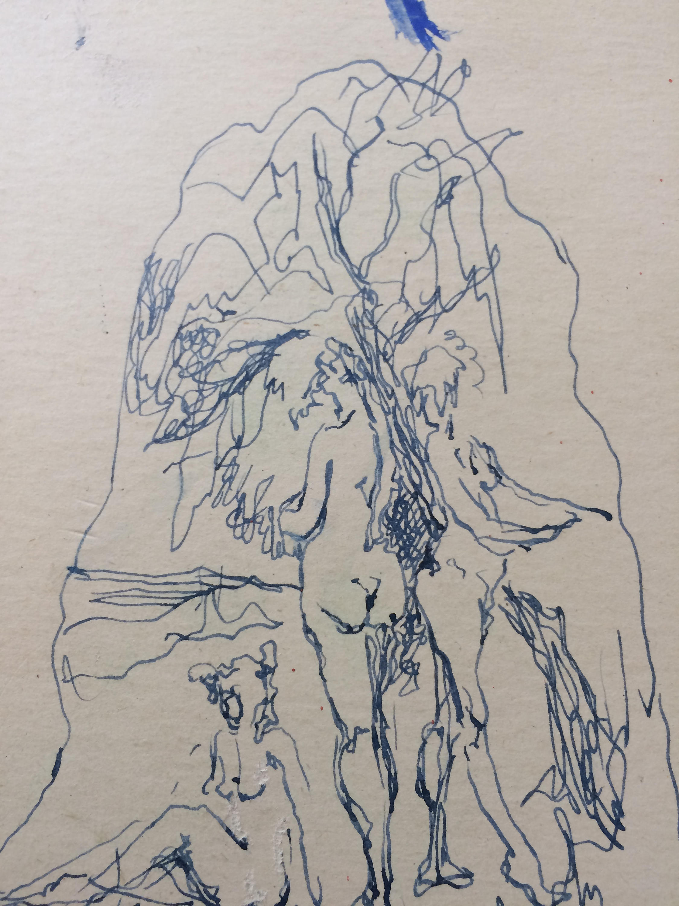 EDEN Garden of Eden ink sketch by D. Messenger NICE Original | Etsy