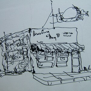 CHILI STOP - Great Little Building Sketch, Cute. A Copy of Ink Sketch ...