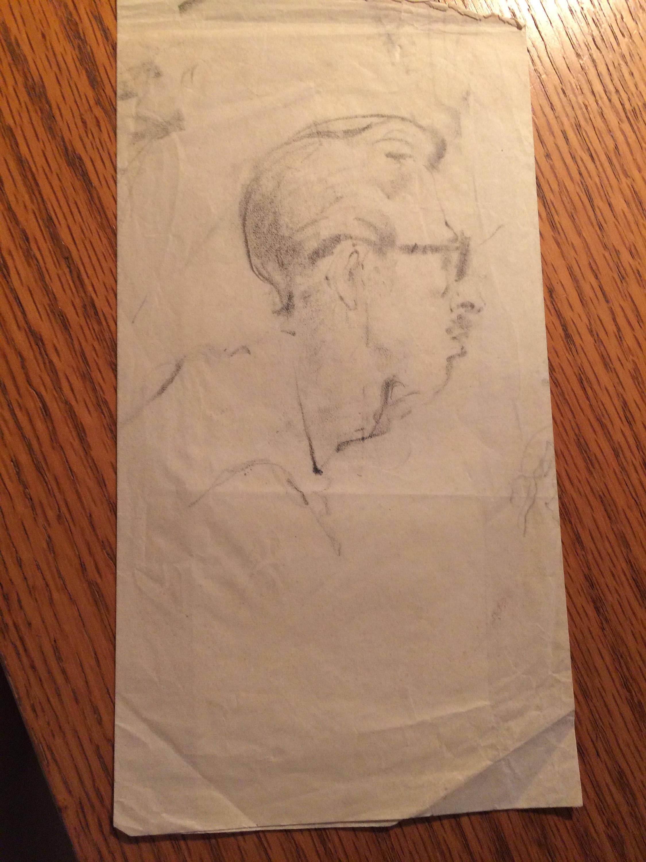 The Professor Original Pencil Sketch on Delicate Paper From - Etsy