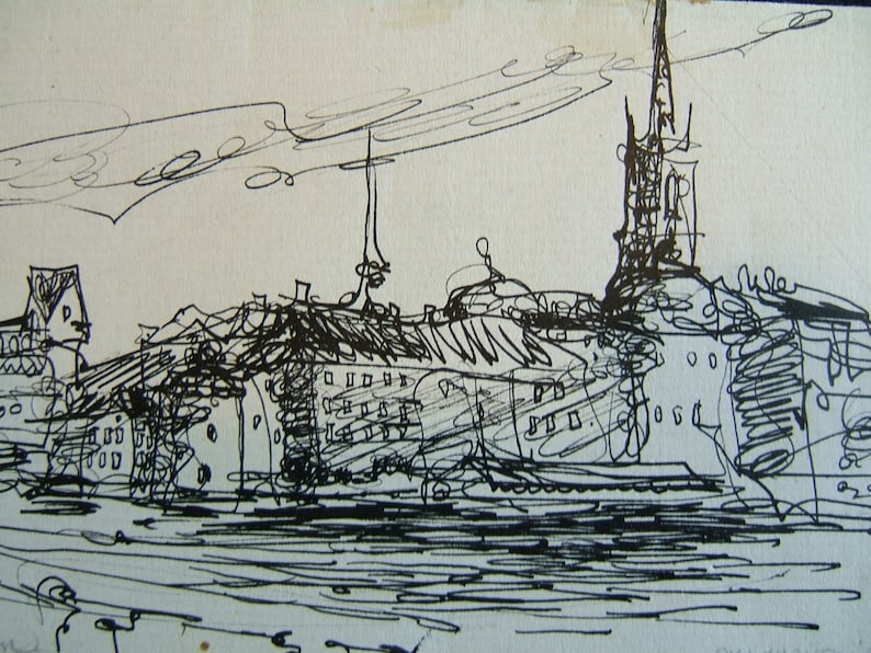 GAMLA - Stockholm - ORIGINAL Now OFFERED of Drawing by Dorothy ...